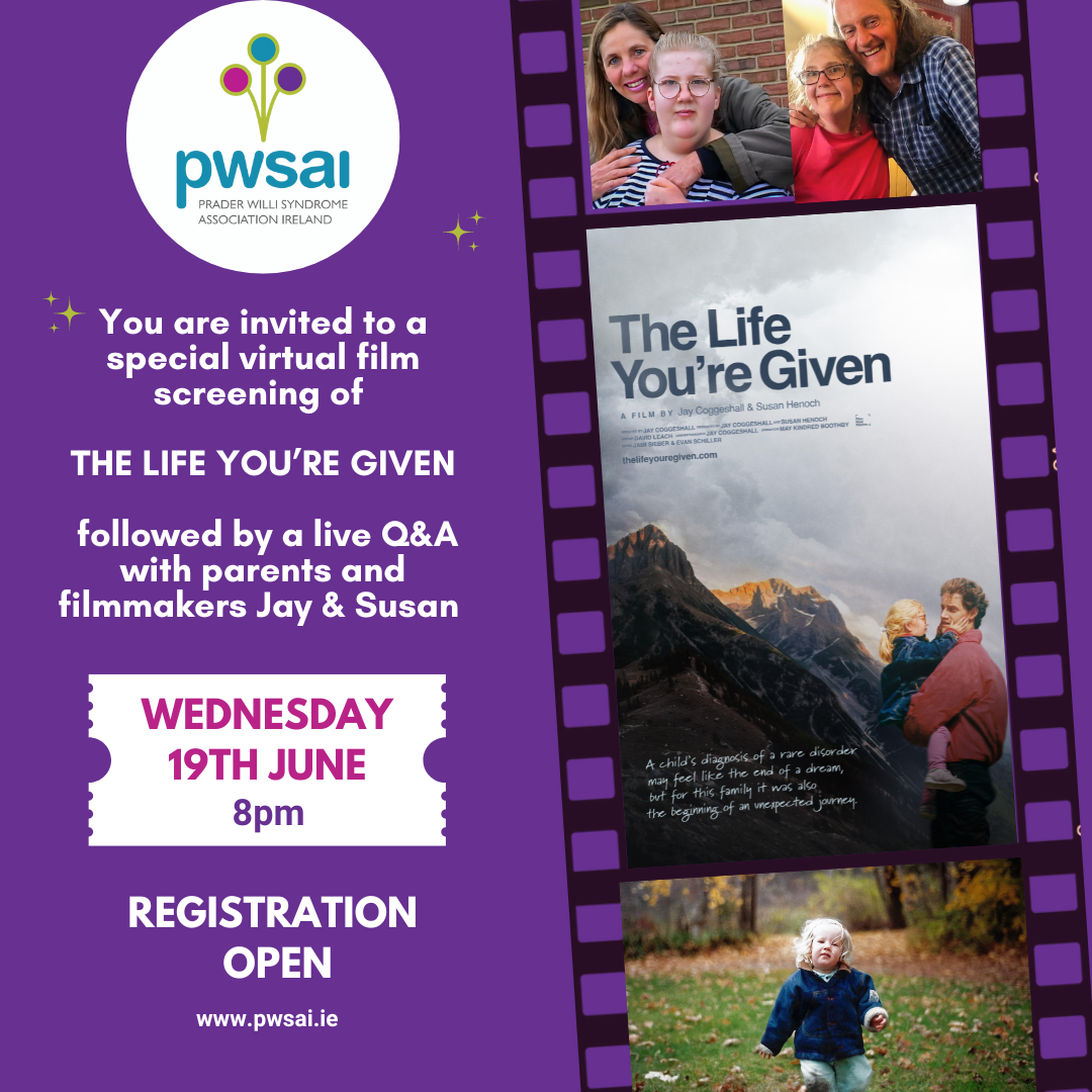 Registration Open- Virtual Screening: The Life You’re Given – Prader ...